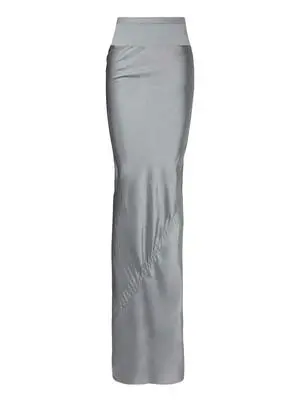Rick Owens Coda Satin Maxi Skirt - Blue