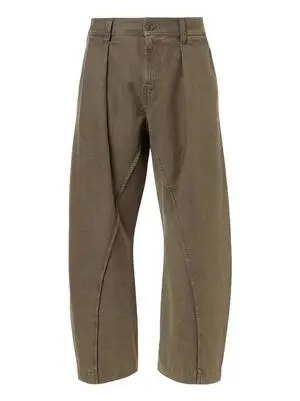 JW Anderson Twisted Seam Cotton Wide-leg Pants - Green