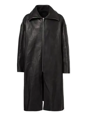 Rick Owens Leather Coat - Black