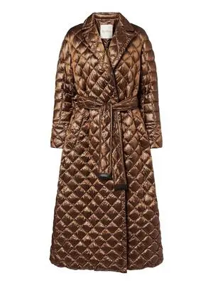 Max Mara Cube Spaces Belted Down Coat - Brown