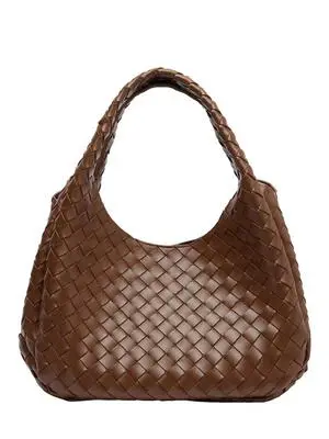 Bottega Veneta Campana Medium Shoulder Bag - Brown