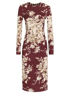 Dolce & Gabbana Rose- Charmeuse Dress - Print