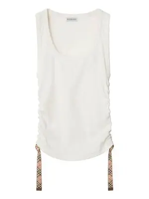 Burberry Cotton Festival Tank Top Ivory