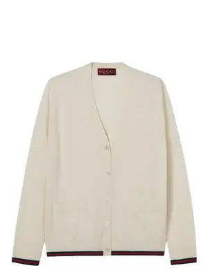 Gucci Cashmere Silk Cardigan - White