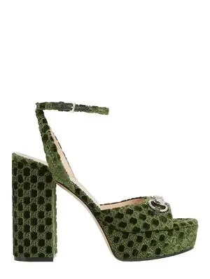 Gucci Platform Sandal With Horsebit - Green