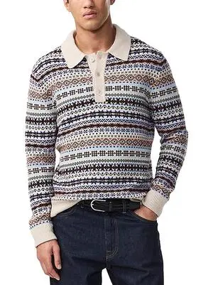 Nn07 Long Sleeve Sweater Polo - Multi
