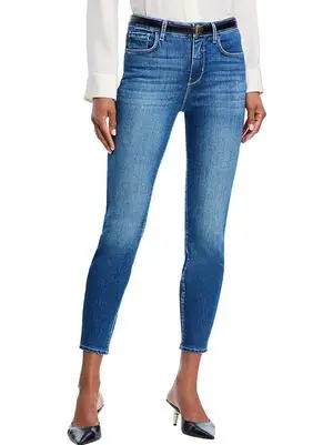 L'Agence Margot High-rise Cropped Skinny Ankle Jeans - Baja