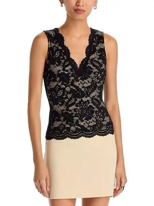 Generation Love Leila Stretch Lace Top - Black/ Beige