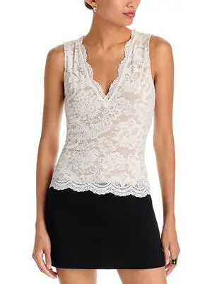 Generation Love Leila Stretch Lace Top - White/ Beige