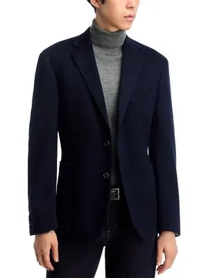 Bloomingdale'S Wool Jersey Unstructured Regular Fit Sport Coat Navy