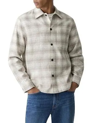 Theory Textured Plaid Shirt - Duffle Multi