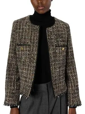 Gerard Darel Nour Tweed Jacket - Brown