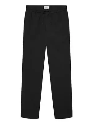 LES DEUX Como Tapered Drawstring Pants - Black