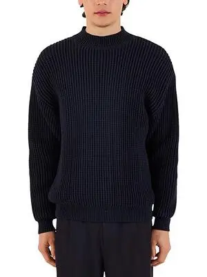 KROST Brioche Knit Chunky Sweater - Dark Navy