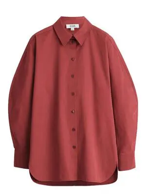 Cos Rounded Pima Cotton Shirt - Red
