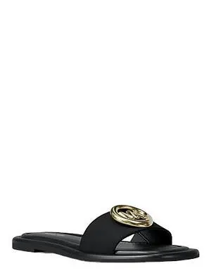 Michael Kors Milan Suede Slide Sandal - Black