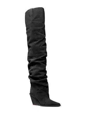 Michael Kors Noemie Over-the-knee Suede Boots - Black