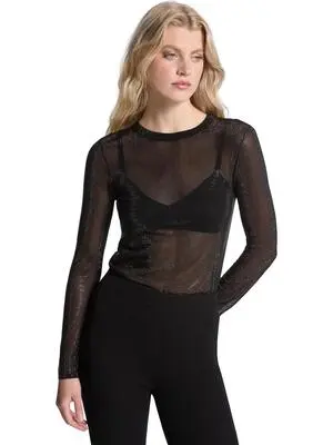MICHAEL KORS Embellished Mesh Top