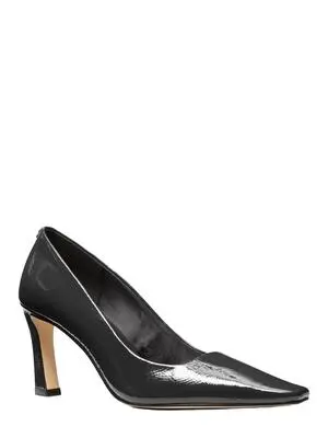 Michael Kors Darrah Crackled Patent Leather Pump Black