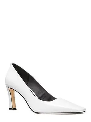 Michael Kors Darrah Crackled Patent Leather Pump White