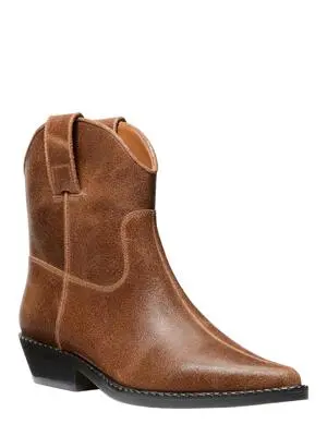 Michael Kors Noemie Distressed Leather Boots - Brown