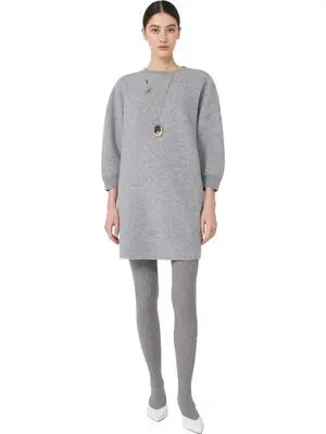 Max Mara Wool And Cashmere Jersey Short Dress - Medium Grey