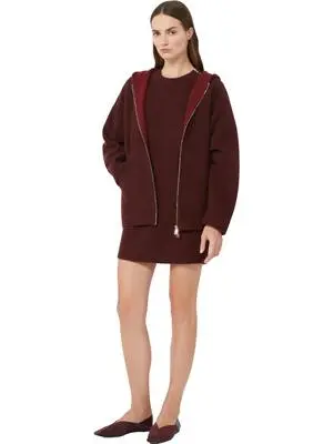Max Mara Short Wool And Cashmere Dress - Cherry
