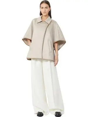 Max Mara Cashmere Zibeline Cape - Beige