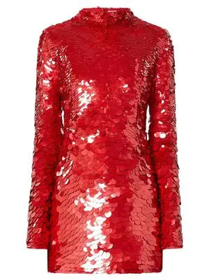 Max Mara Klepsydra Capsule Sequin Short Dress - Red