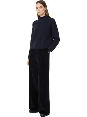 Max Mara Flared Corduroy Trousers - Midnightblue