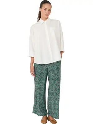 Max Mara Oversized Cotton Poplin Shirt - White