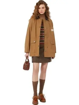 Max Mara Cotton Canvas Workwear Jacket - Camel