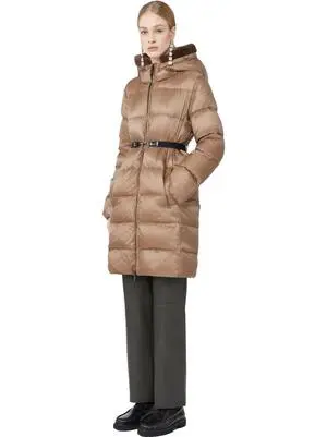 Max Mara Midi Down Jacket - Brown