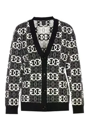 Pinko Geometric Pattern Cardigan - Black