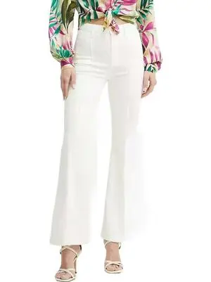 Guess High-waisted Flare Leg Jeans - White