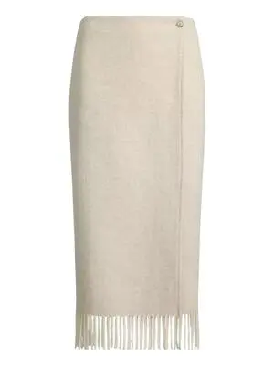 Polo Ralph Lauren Herringbone Fringe Skirt - Neutrals