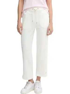 JOOP! Elastic-waistband Side-slit Trousers - White