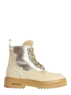 Woolrich Metallic-panel Lace-up Boots - Neutrals