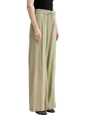GESTUZ Elastic-waist Wide-leg Trousers - Neutrals
