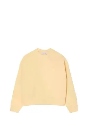 Lacoste Cotton-blend Sweatshirt With Logo Patch - Yellow