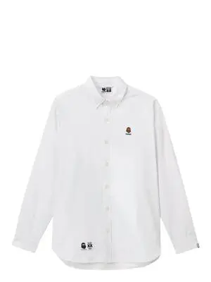 FINGERCROXX Embroidered Cotton Shirt - White