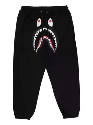 A BATHING APE Shark-head Drawstring Track Pants - Black