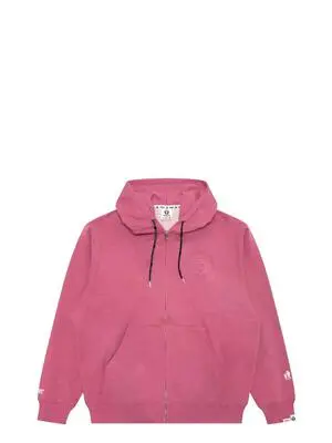 AAPE BY *A BATHING APE® Logo-embossed Zip-up Hoodie - Pink