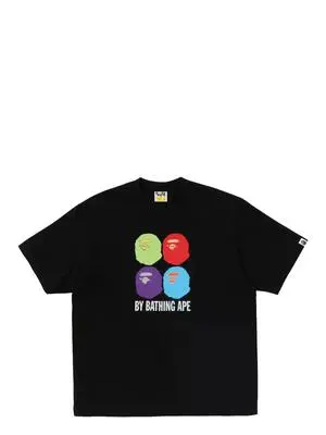 A BATHING APE Multi Ape Head T-shirt - Black