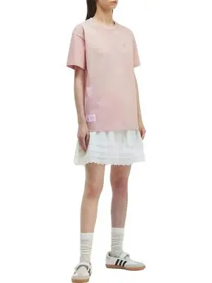 FINGERCROXX Embroidered Cotton T-shirt - Pink