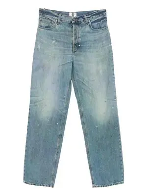 HAIKURE Paint Splatter Five-pocket Jeans - Blue