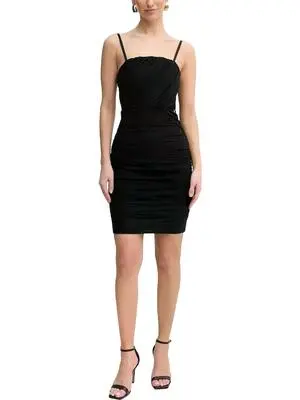 Guess Ruched Panel Mini Dress - Black