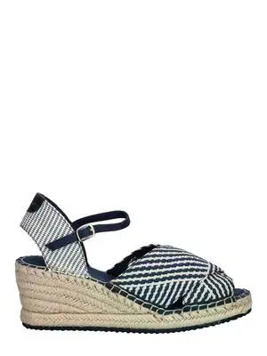Gant 60mm Striped Wedge Pumps - Blue