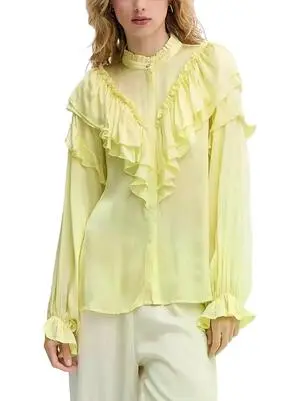 BRUUNS BAZAAR Ruffled Blouse - Yellow