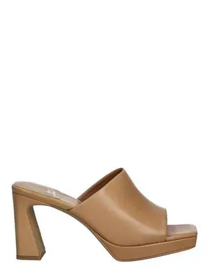 Jeffrey Campbell Square-toe Block-heel Sandals - Brown